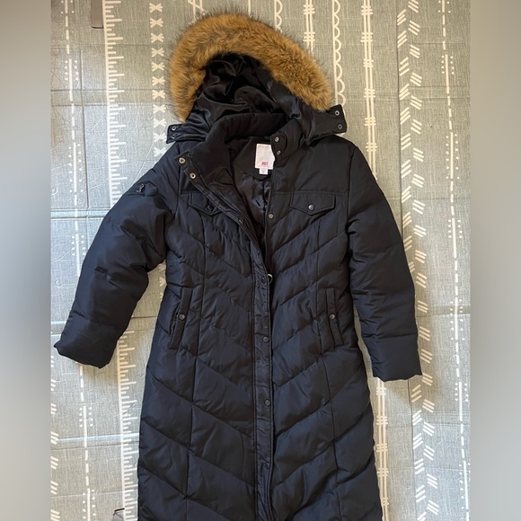 Jennifer Lopez | Jackets & Coats | Jennifer Lopez Black Long Puffer ...